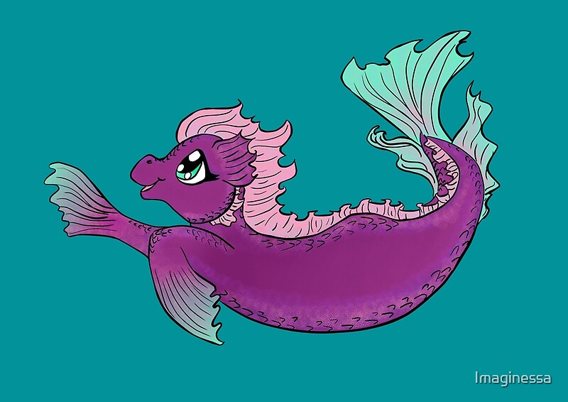 "Baby Hippocampus | Fantasy Friends Collection" by Imaginessa | Redbubble