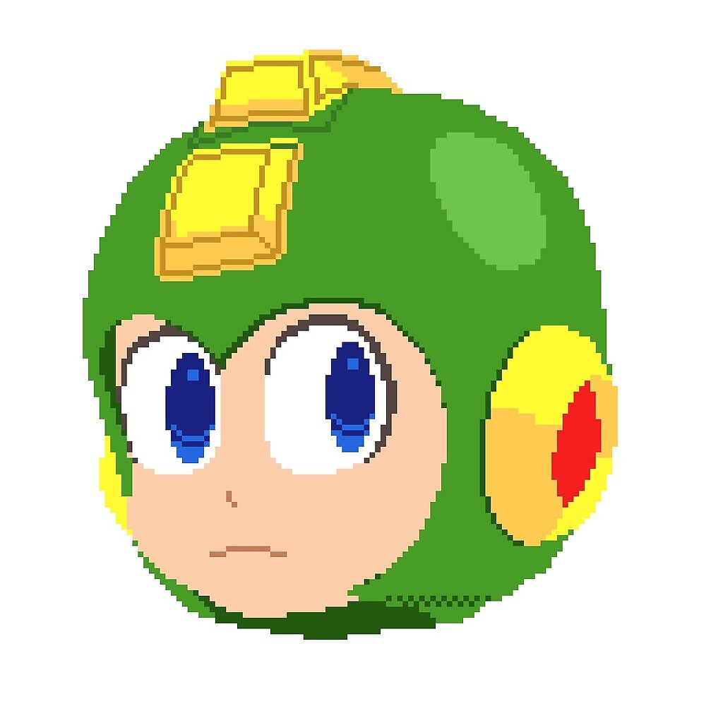 "Megaman Head Alt 6 (controller sticker)" by Tracking | Redbubble