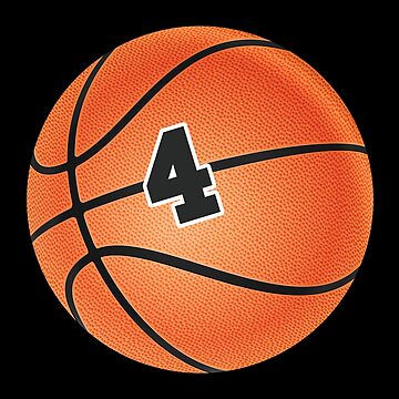 "Basketball ball number 4, four" Art Board Print for Sale by ...