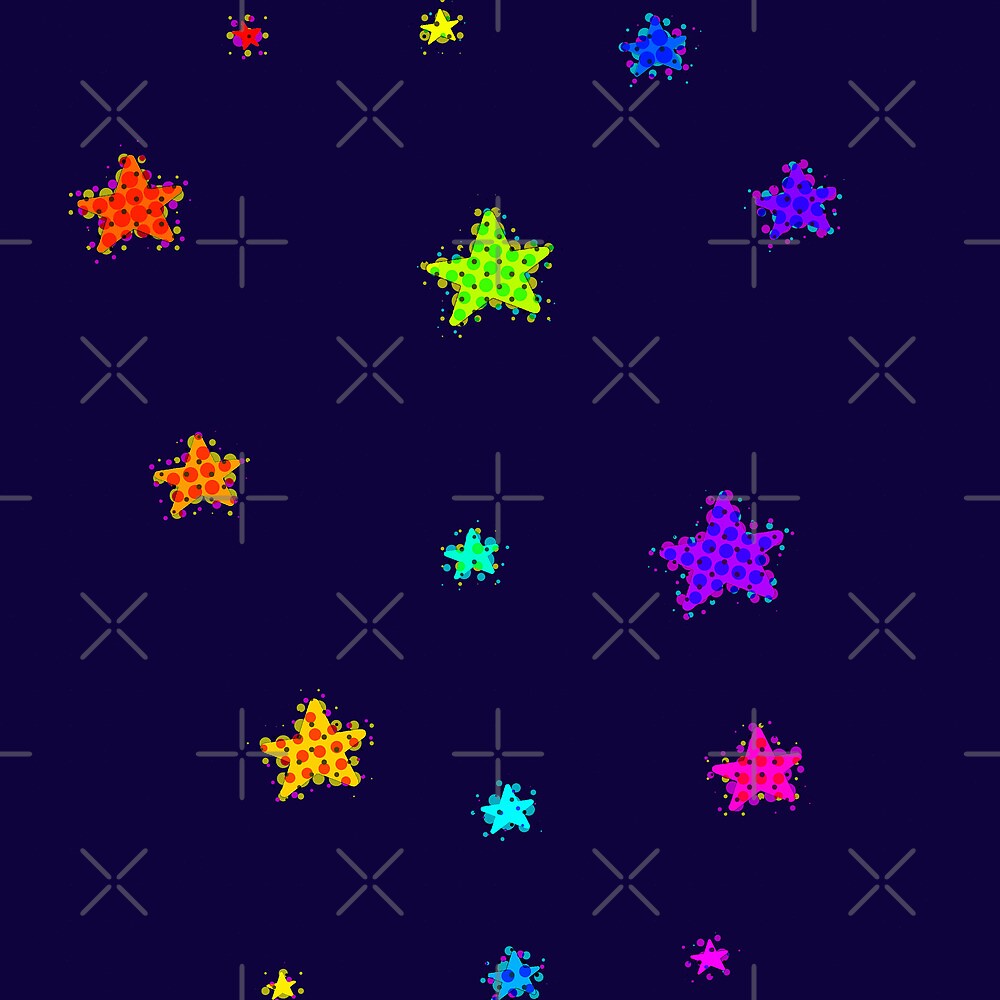 "Dots on Rainbow Stars" by leaping-doe | Redbubble