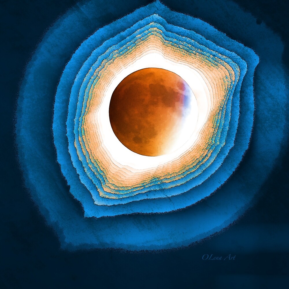 "Abstract Solar Eclipse " by OLena Art ️ | Redbubble