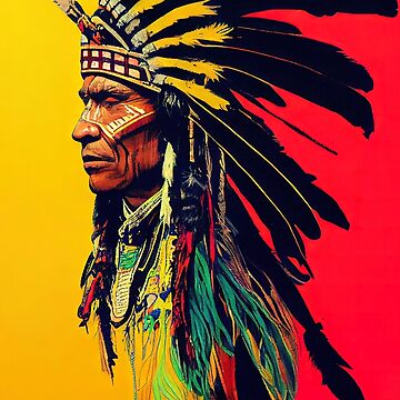 "Native American Chief" Poster for Sale by Andrea Mazzocchetti | Redbubble