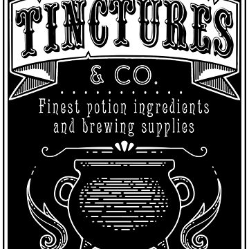 "Tinctures & Co. Potion Shop Sign" Sticker for Sale by Abbey Ash ...