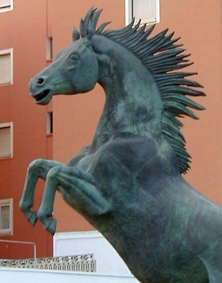 "63 - REARING STALLION STATUE, CIUTADELLA - 10 (D.E. 2005)" by ...