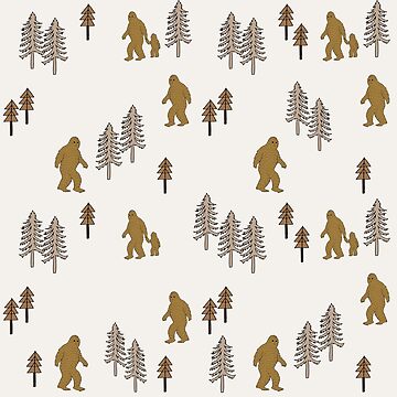 "Sasquatch bigfoot pattern forest animal creature mythical beast" Art ...