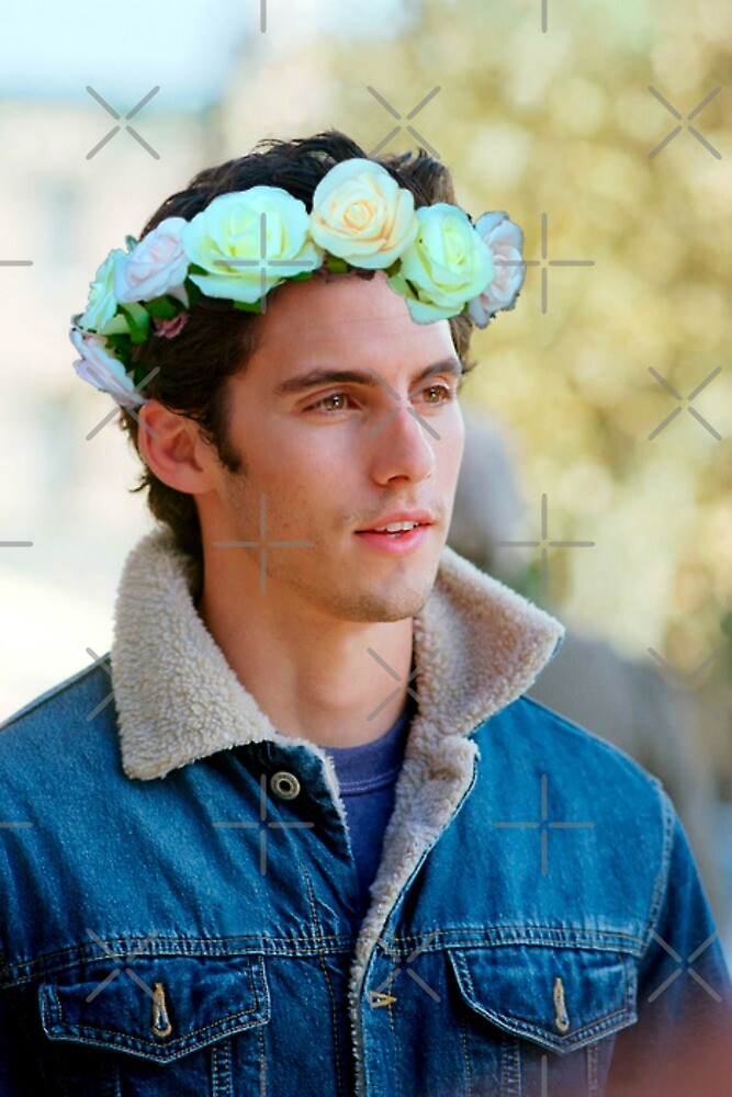 "Milo Ventimiglia Flower Crown" by ellentwd | Redbubble