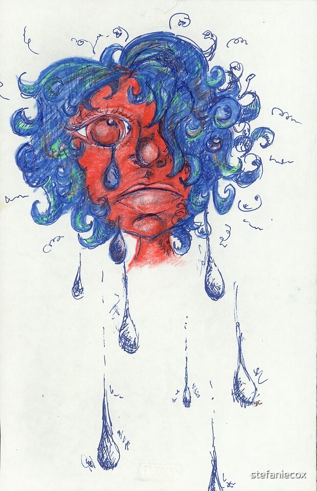 "Red Face Girl Crying" by stefaniecox | Redbubble