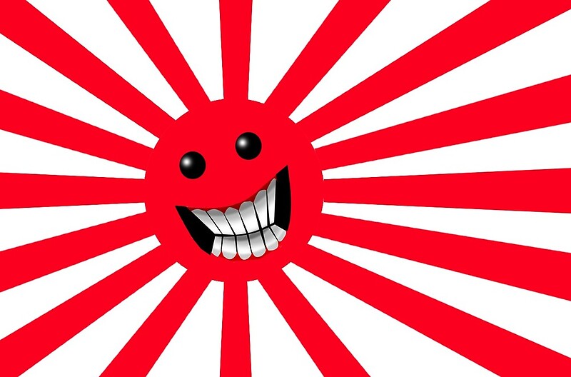 "HAPPY FACE RISING SUN" by wickedcartoons | Redbubble