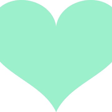 "Mint green heart stickers" Sticker for Sale by Mhea | Redbubble