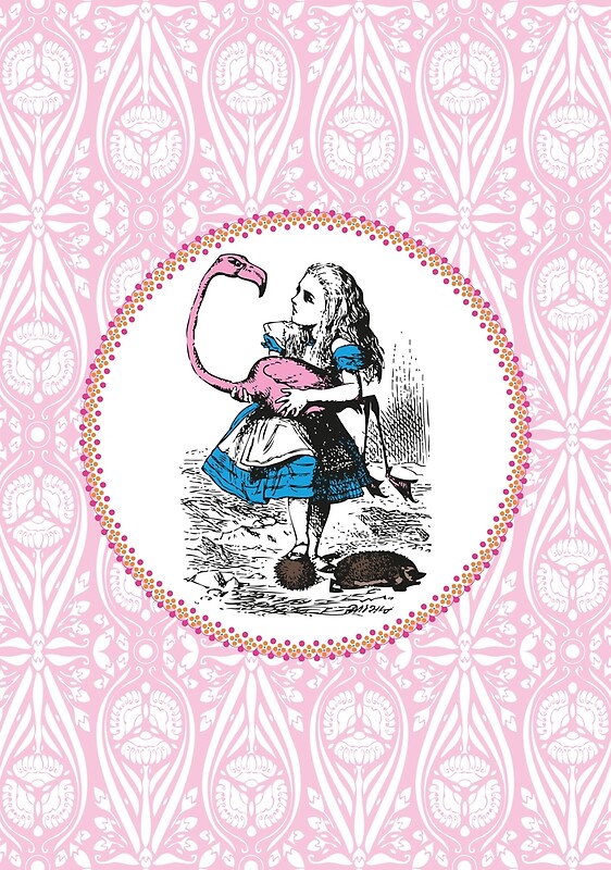 "Alice in Wonderland | Alice Playing Croquet with a Flamingo and ...