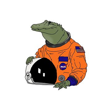"Space Gator - Full Colour" Sticker for Sale by BexAinley | Redbubble