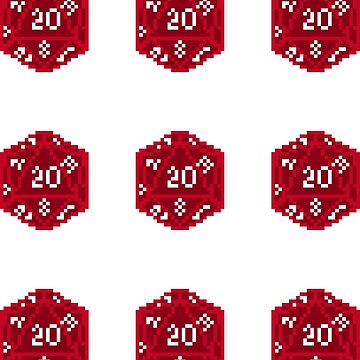 "Pixel Dice D20 Sticker Pack | Red" Sticker for Sale by Emerald Makes ...