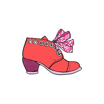 "Fluevog Pandora Bootie" Sticker for Sale by anne m bray | Redbubble