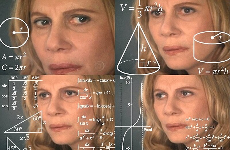 "Confused math lady meme" by richterr | Redbubble