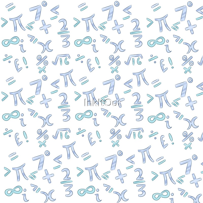 "Blue and Green Mathematics Pattern" by InkItOut | Redbubble