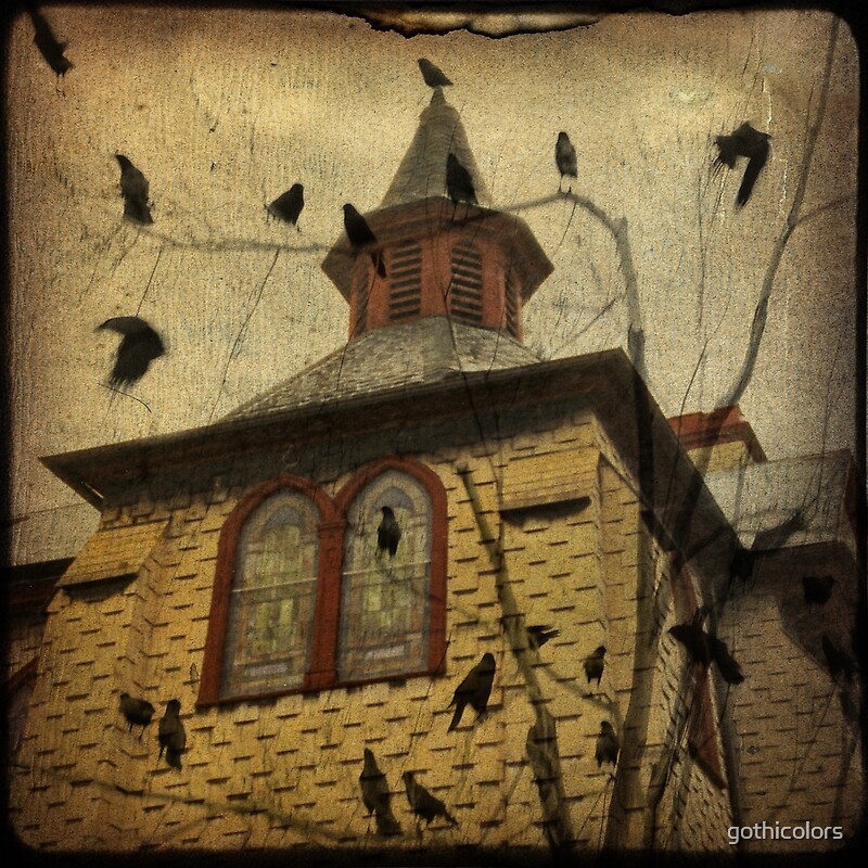 "Church With Crows" by gothicolors | Redbubble