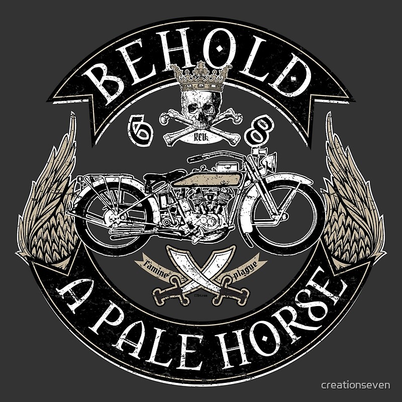 "Behold a Vintage Motorcycle Bible Book of Revelation 6 Quote" by ...