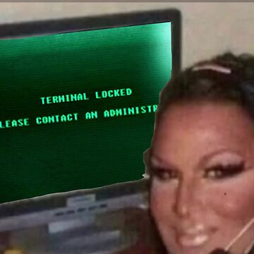 "Terminal locked" Sticker for Sale by RadioNewVegas | Redbubble