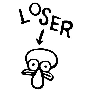 "Squidward Loser" Sticker for Sale by squiddles97 | Redbubble
