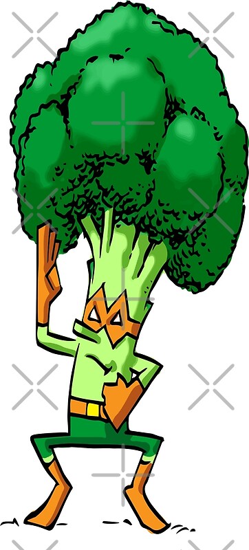 " Broccoli Ninja Foodie Mixed Martial Arts MMA Superhero" by ProjectX23 ...