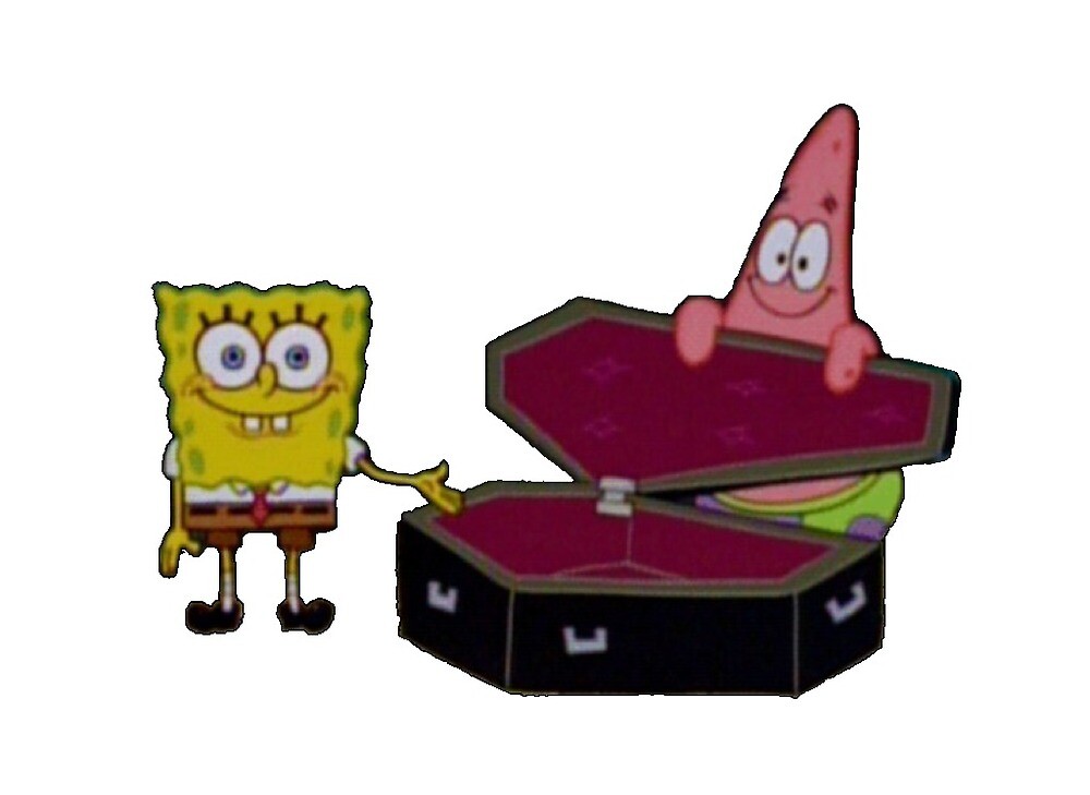 "Spongebob Patrick Coffin "Okay, get in"" by stickers27 | Redbubble