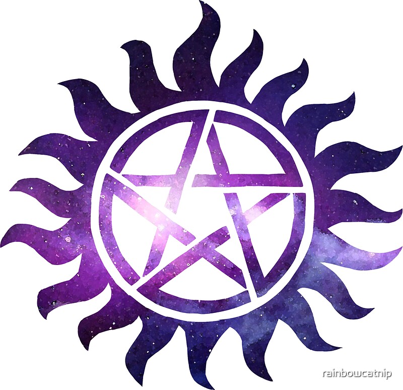 Galaxy Anti Possession Symbol Stickers By Rainbowcatnip Redbubble 