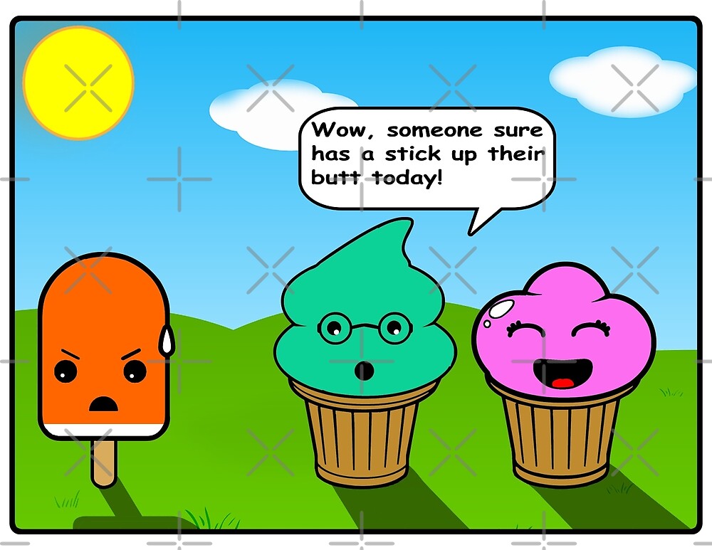 "Mean Ice Cream Cartoon" by kayve | Redbubble