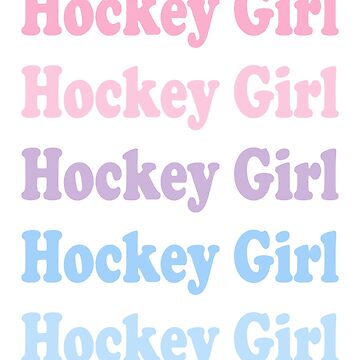 "Hockey Girl repeating pastel" Sticker for Sale by pucksters | Redbubble