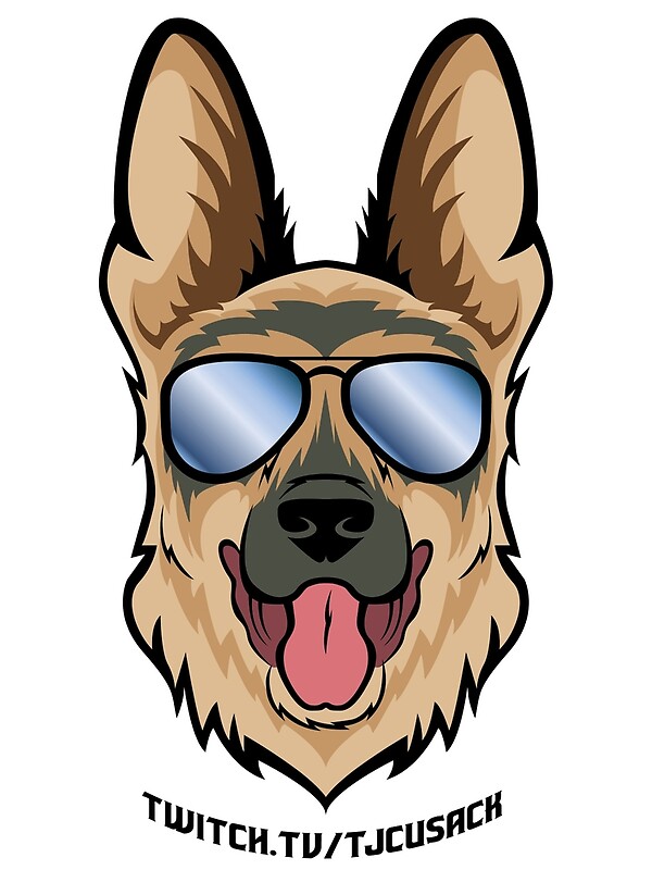 "TJCusack Twitch Emote German Shepherd" by TJCusack | Redbubble