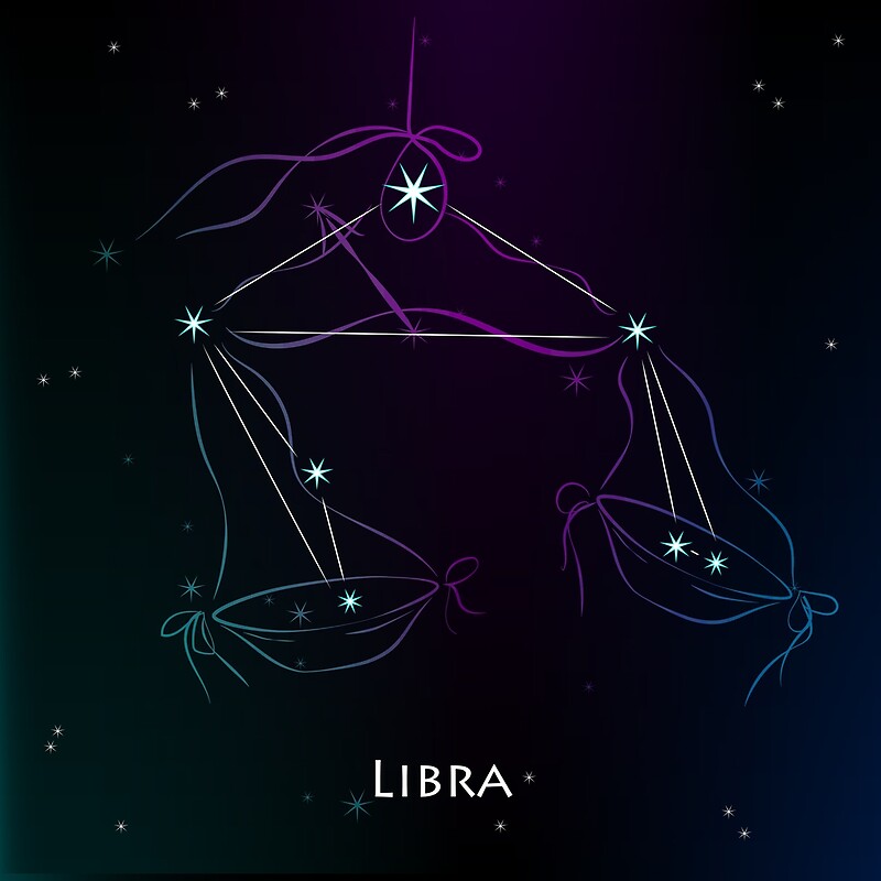 "Libra - constellation and zodiac sign " by Mila-Che | Redbubble