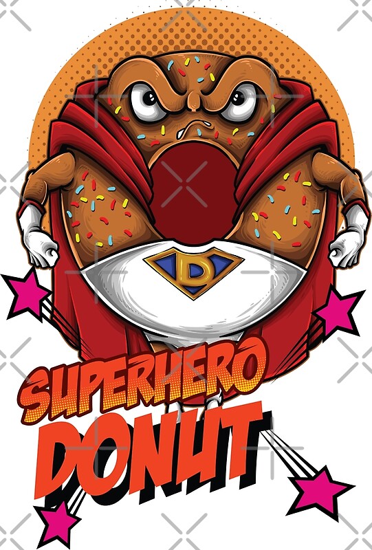 "Superhero Donut I Love Donuts." by ProjectX23 | Redbubble
