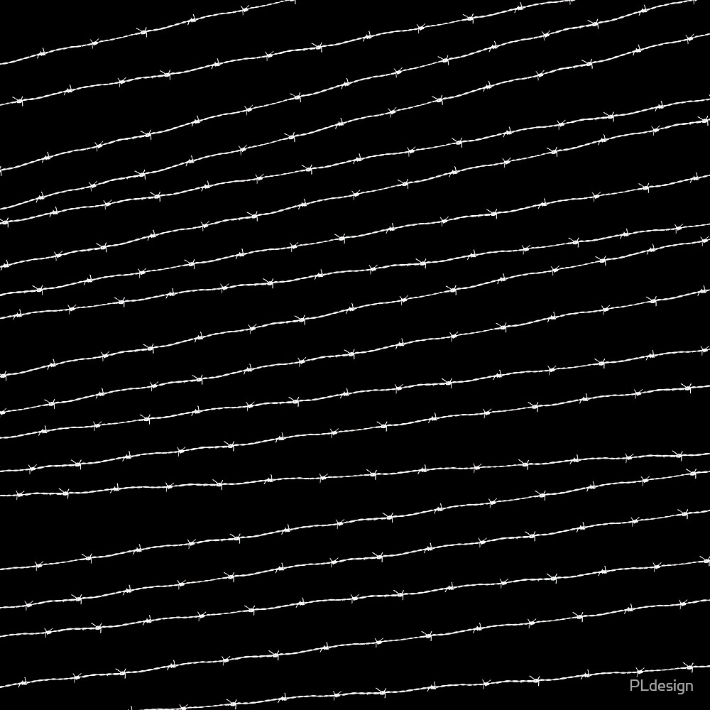 "Cool black and white barbed wire pattern" by PLdesign | Redbubble