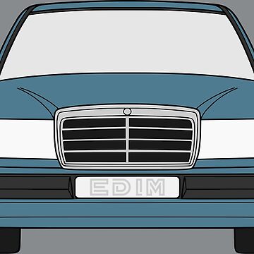 "Mercedes W124 teal blue color" Sticker for Sale by EdimDesign | Redbubble