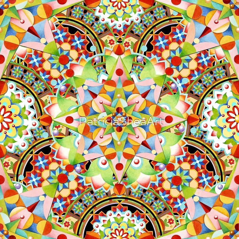 "Circus Pastel Mandala" by PatriciaSheaArt | Redbubble