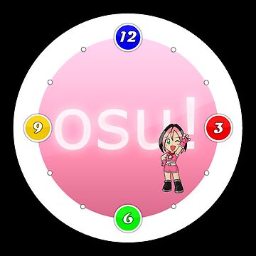 "osu! clock" Clock for Sale by Adobee | Redbubble
