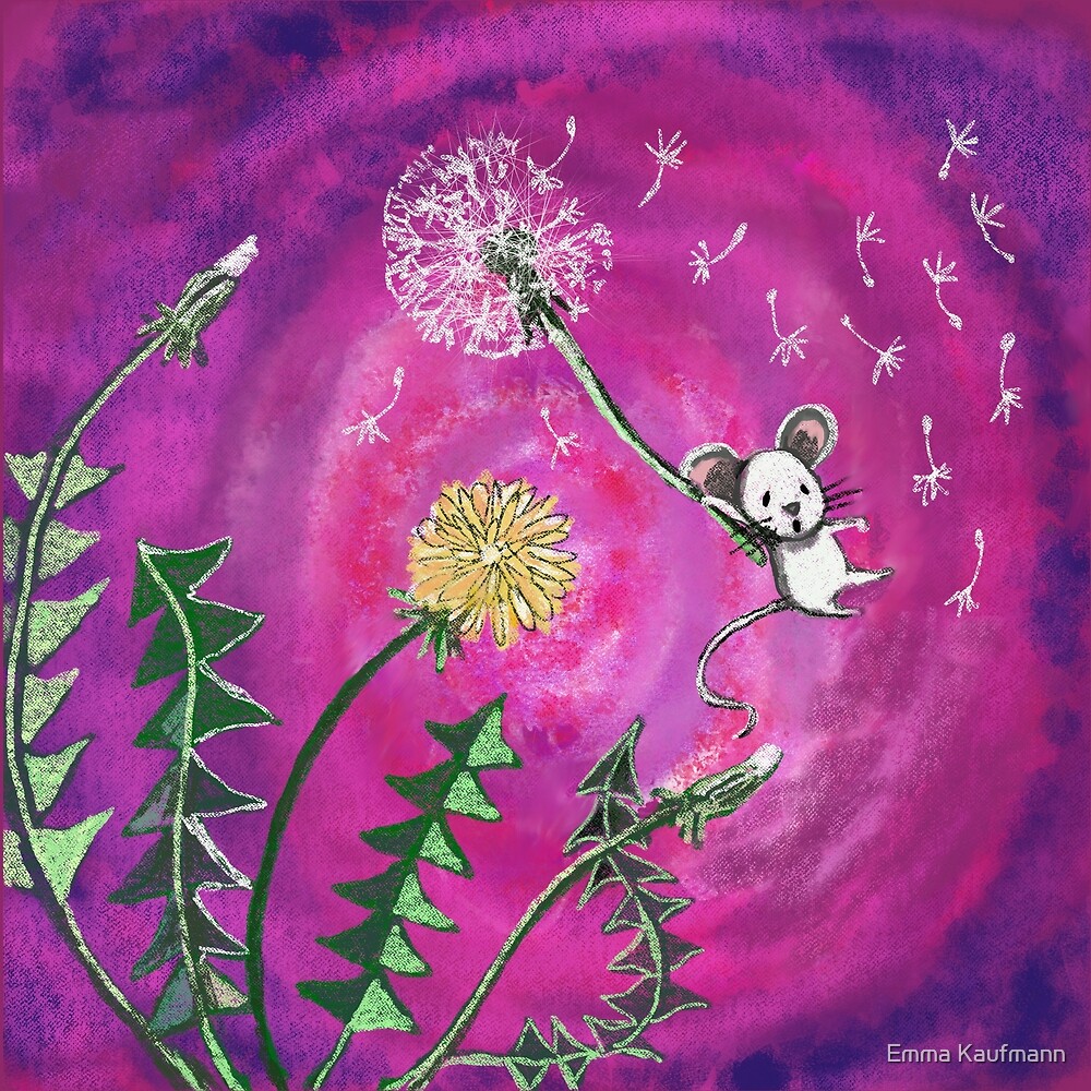 "Mouse and Dandelion" by Emma Kaufmann | Redbubble