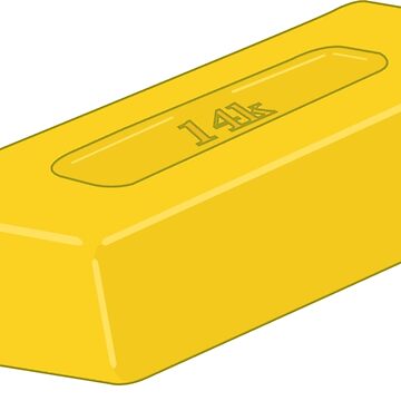 "Gold Bar" Sticker for Sale by JonMilliken | Redbubble