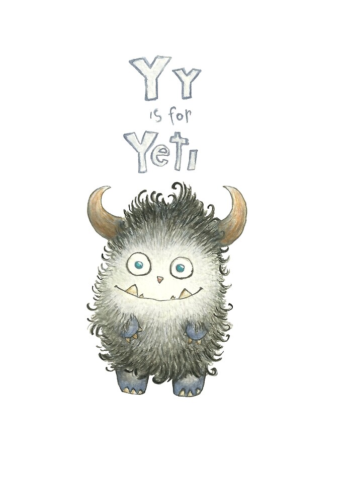 "Y is for Yeti" by EvijaOga | Redbubble