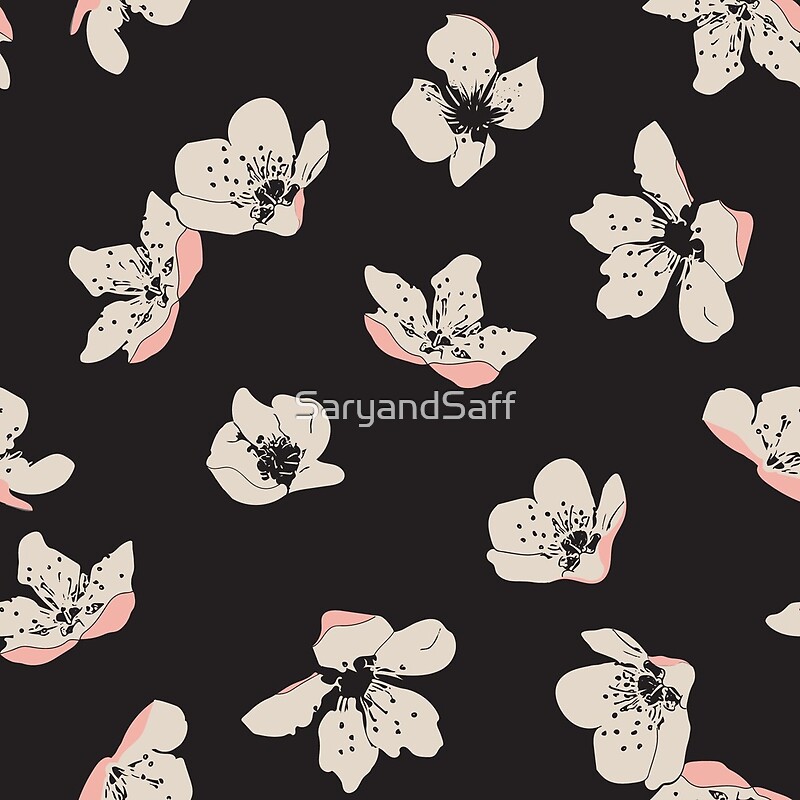 "Spring blossom floral pattern" by SaryandSaff | Redbubble
