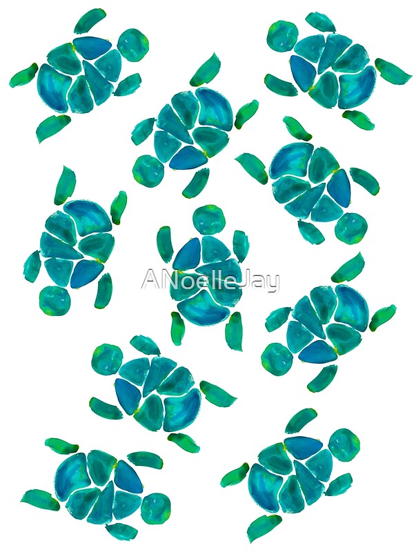 "Turtle Pool Party" by ANoelleJay | Redbubble