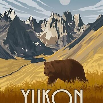 "Yukon Travel poster" Sticker for Sale by merreicarrol | Redbubble
