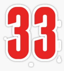 Number 33: Stickers | Redbubble
