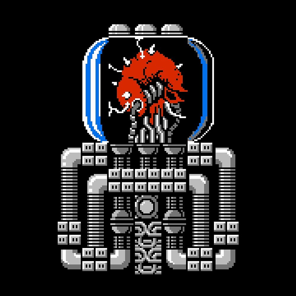 "8 Bit Mother Brain" by 16TonPress | Redbubble