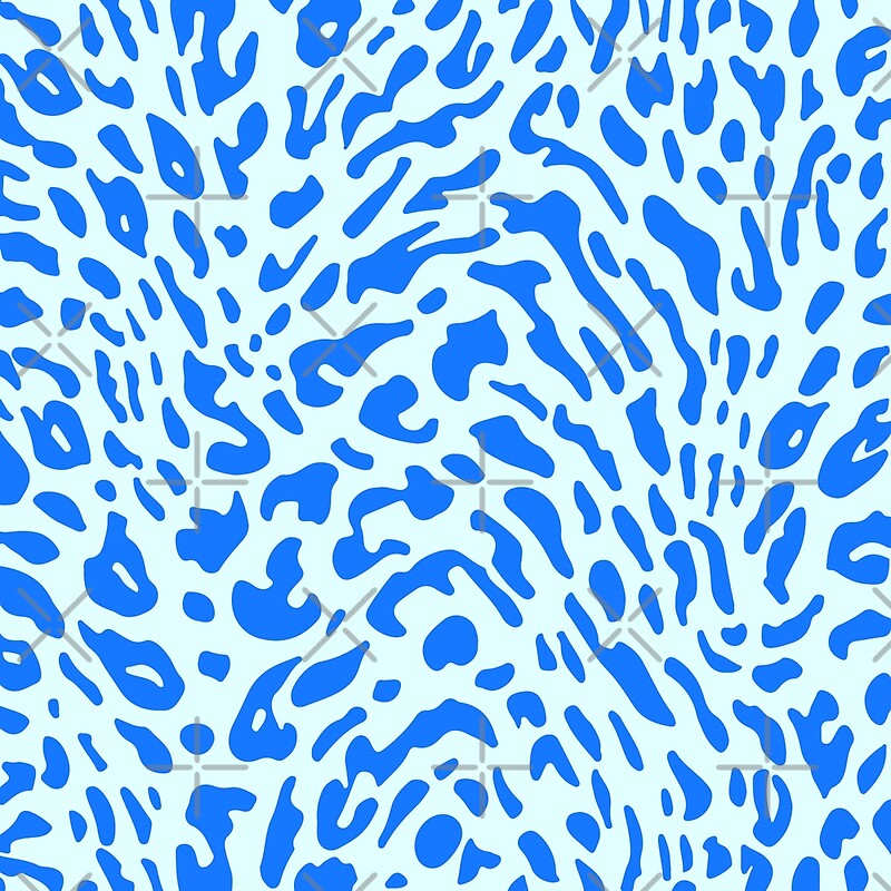 "Leopard Animal Print Blue Pattern" by patternsoup | Redbubble