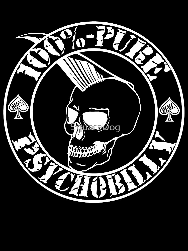 "Pure Psychobilly - White Stamp" by SquareDog | Redbubble
