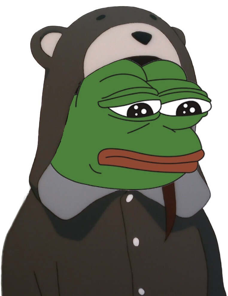 "Pepe in Bear Suit Lain Pajamas" by SerialMemes | Redbubble