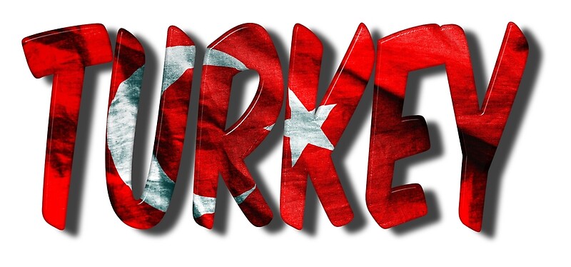 "Turkey Word With Flag Texture" by MarkUK97 | Redbubble
