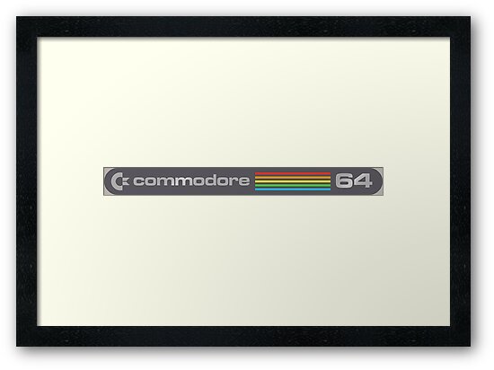 "Commodore 64 Badge" Framed Art Print by drfortyseven | Redbubble