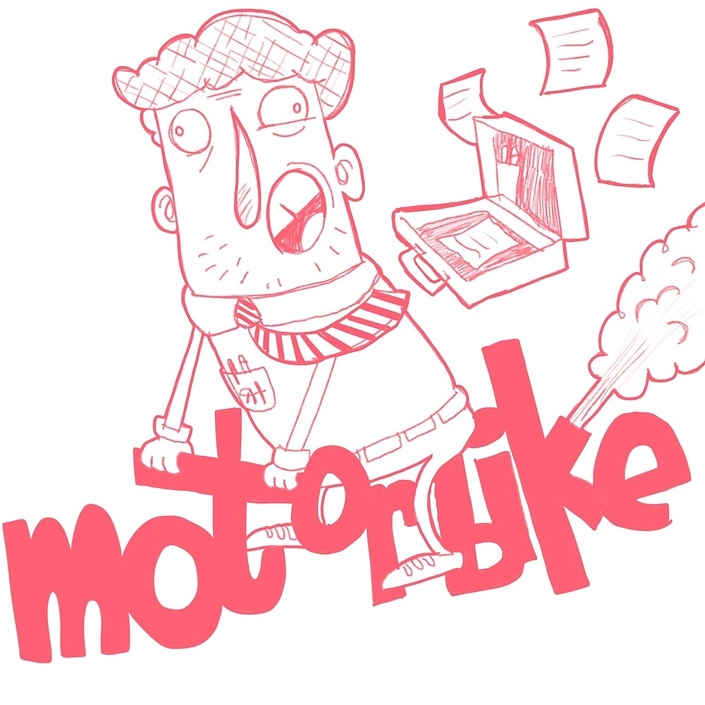 "Mr. Wordsmith - Motorbike" by HauserHand | Redbubble