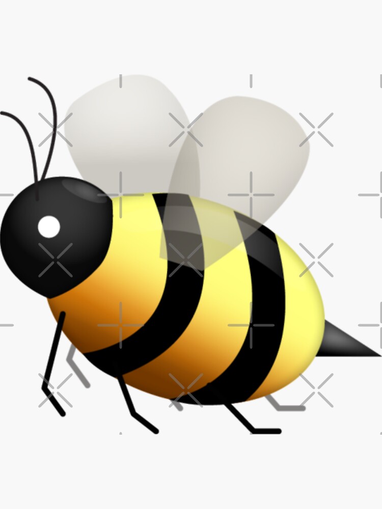 "Cute Bee Emoji" Sticker by PrintPress | Redbubble
